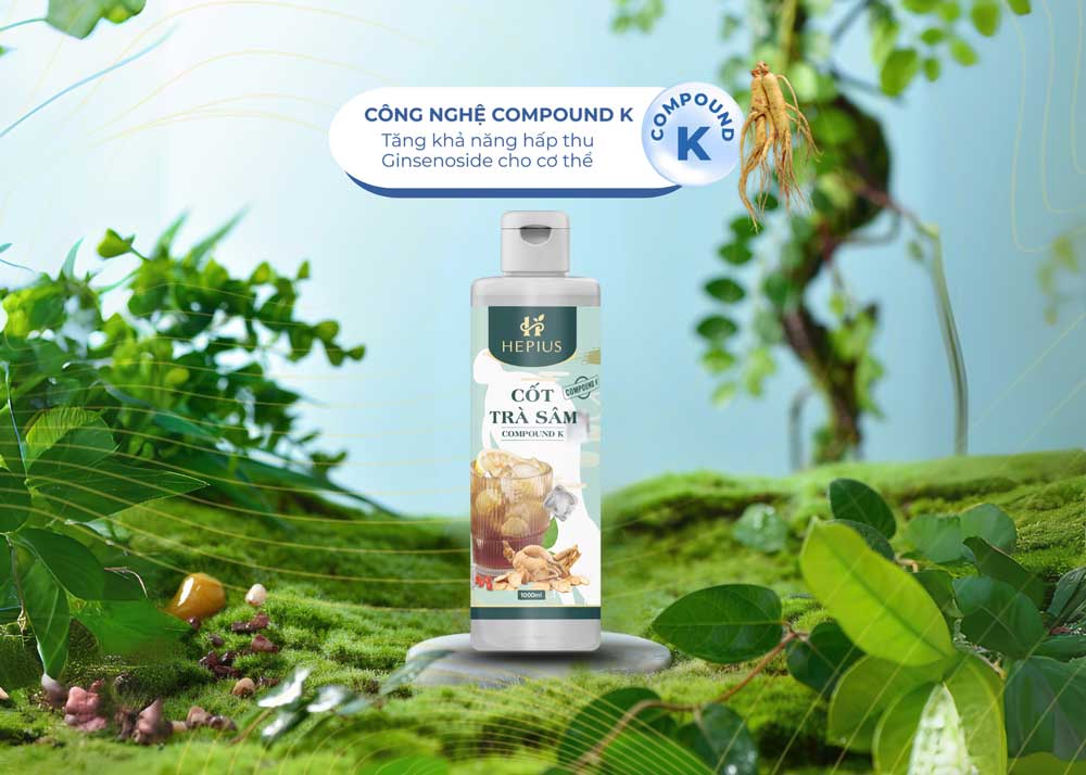 Hepius Cốt Trà Sâm Compound K 1000ml - HEPIUS Sâm Mỹ CK
