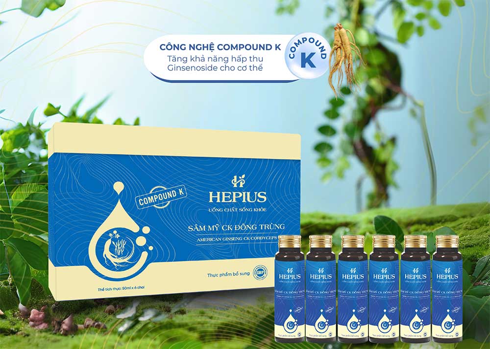 Hepius American Ginseng CK & Cordyceps - Premium Box of 6 - Hepius